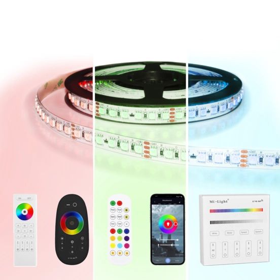 RGB Multicolor professionele PRO led strips in complete sets, 24V